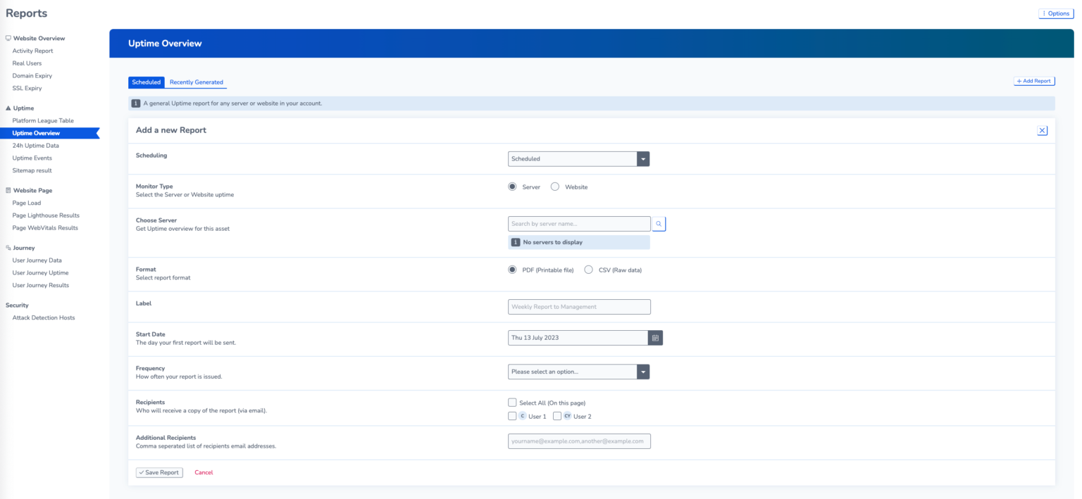 Create a Report - RapidSpike Support Center