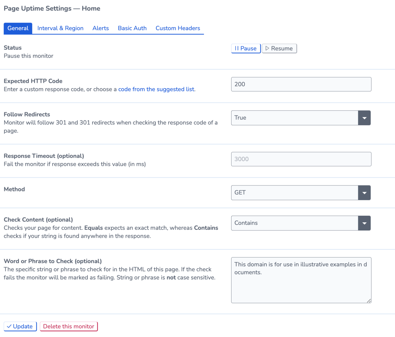 Content Checks - RapidSpike Support Center